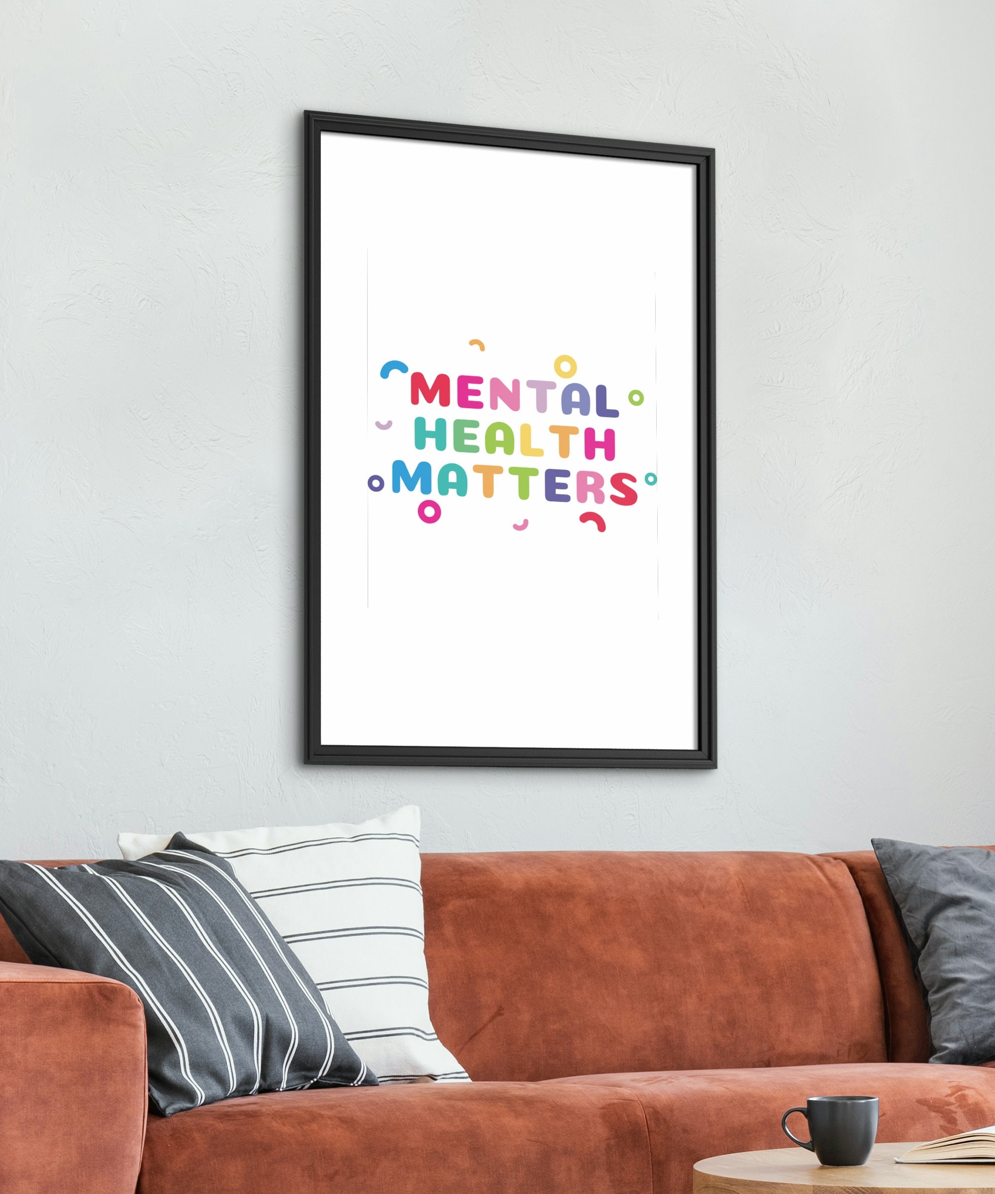 Mental Health Matters Art Print: Inspirational Wall Decor for Anxiety ...