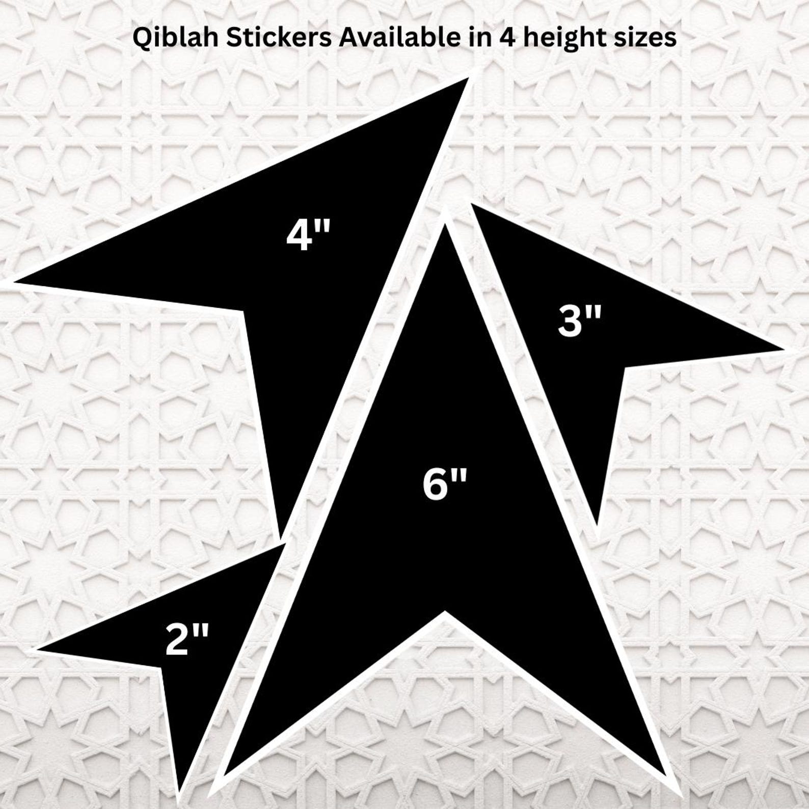 Qiblah Direction Arrow, Qibla Wall Decal Sticker, Prayer Direction ...