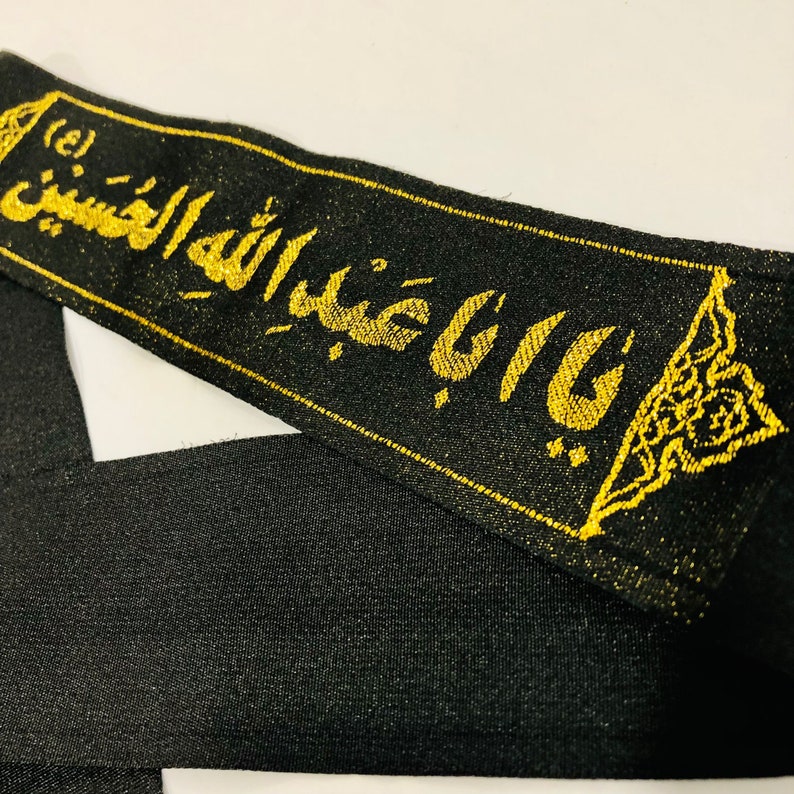 Muharram Karbala Banner Ya Hussain Black Azadari Headbands Ya - Etsy