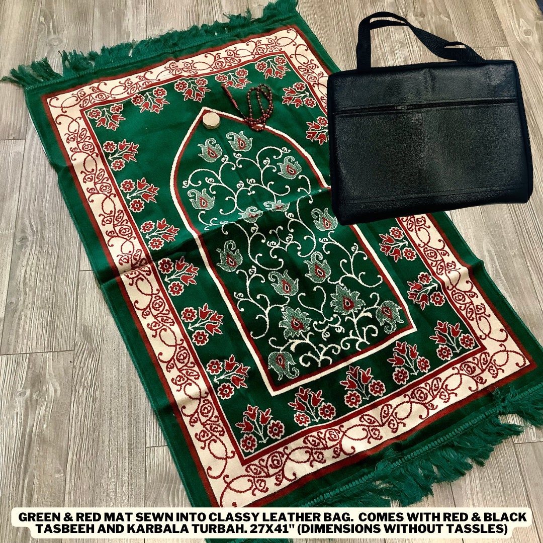 Karbala Made Soil Turbah Mohr Tasbeeh Gift Set, Prayer Mat Box Set ...