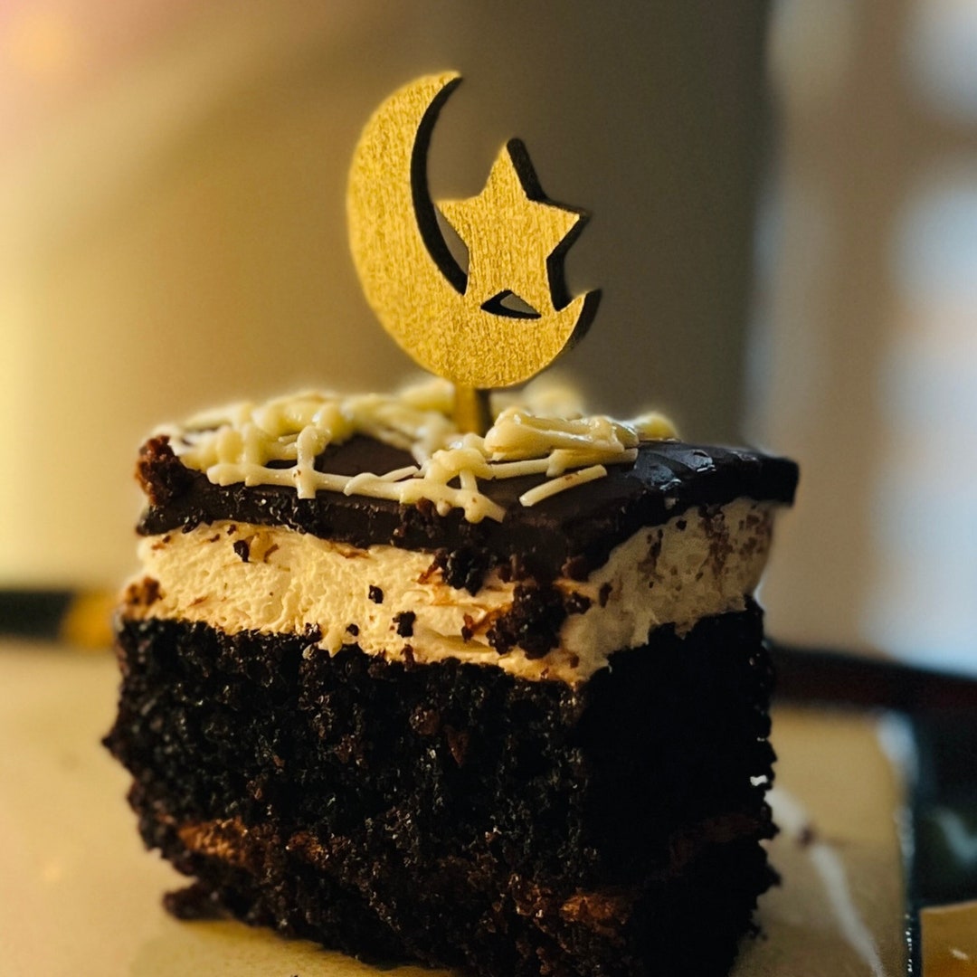 Ramadan Star Cake Topper, Eid Decor, Ramadan Iftar Menu Decor, Crescent ...