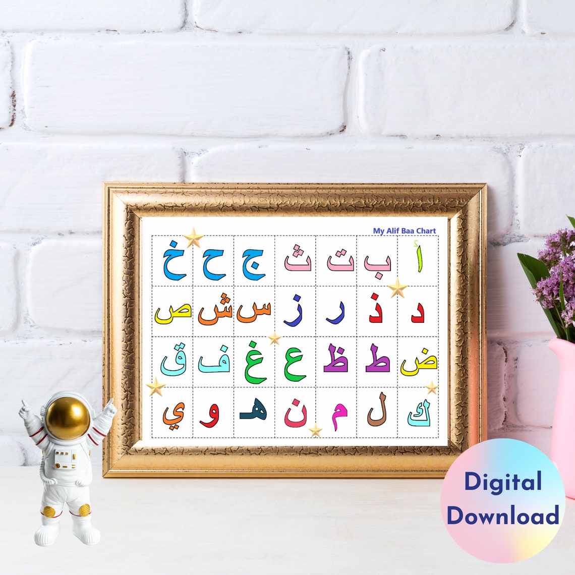 Arabic Alphabet Mat Alif Baa Taa Table Mat Arabic Numerals | Etsy