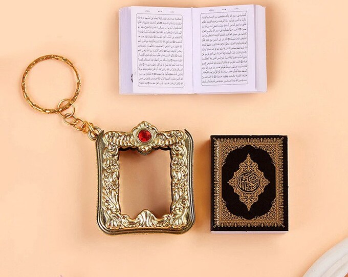 Quran Book Keychain, Mini Quran in Box, Allahs Book Readable, Arabic ...