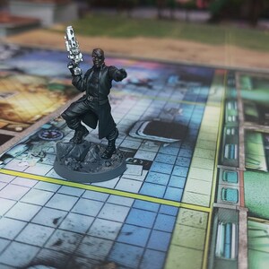 Cmon Games Marvel Zombies Zombicide Nick Fury Painted With Cards - Etsy