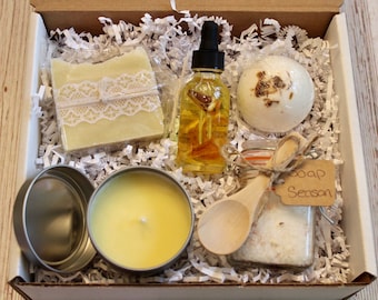 Bath Salt Glass Jar Spa Gift Set Easter Spa Gift Mothers Day Gift Gifts ...