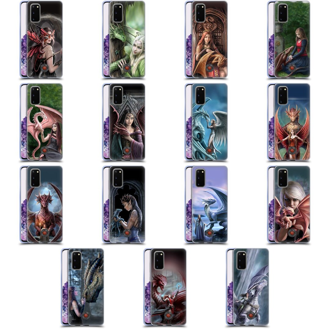 Official Anne Stokes Dragon Friendship Soft Gel Case for Samsung Phones ...
