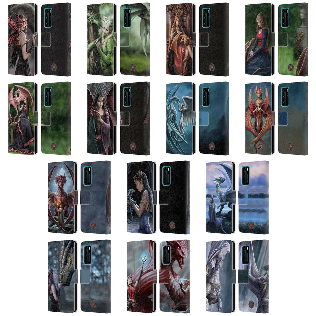 Official Anne Stokes Dragon Friendship Leather Book Wallet Case Cover ...