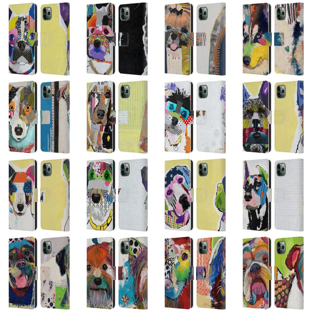 Official Michel Keck Dogs Leather Book Wallet Case Cover for Apple ...
