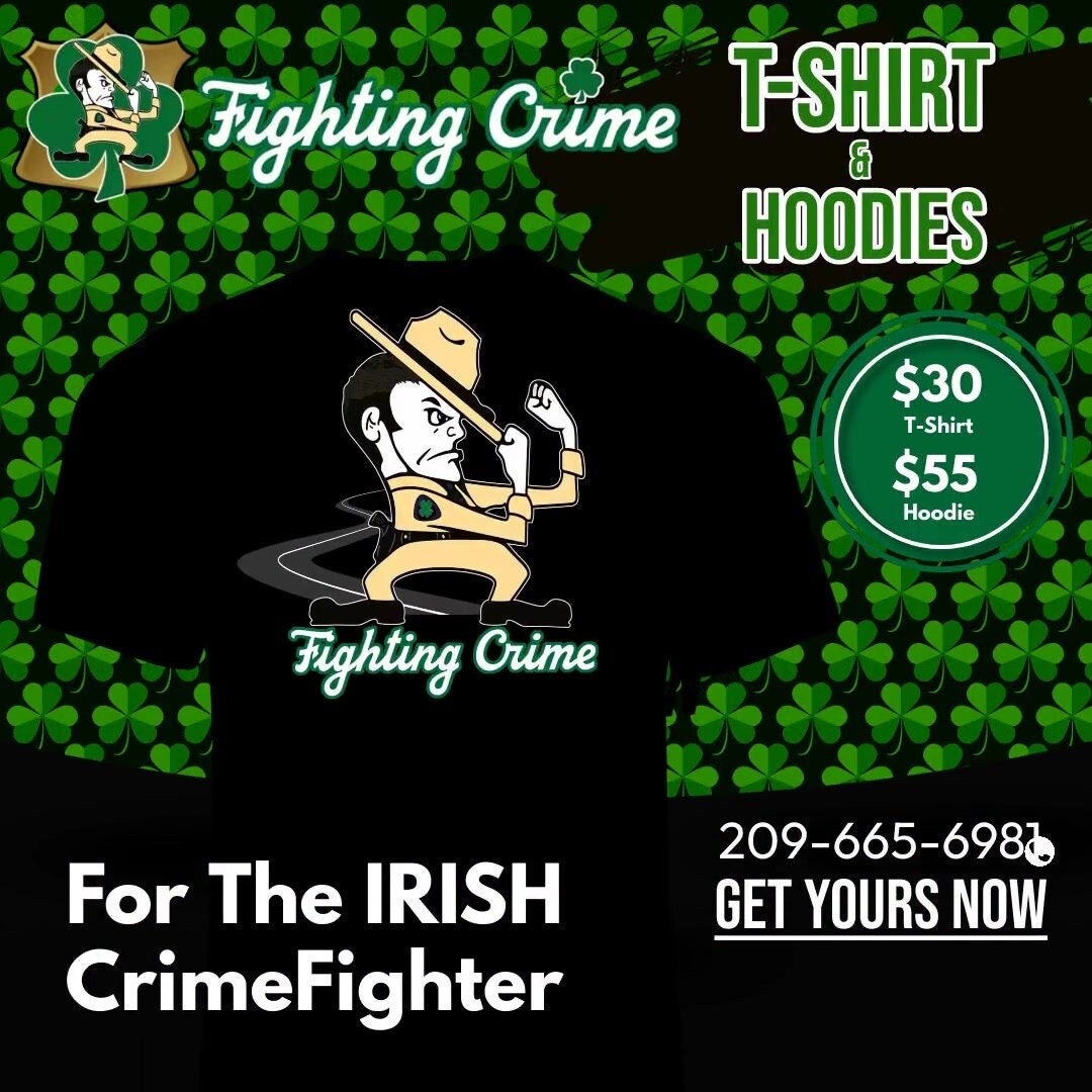 Fighting Crime T-shirt (irish) Leo Law Enforcement Highway Patrol State ...