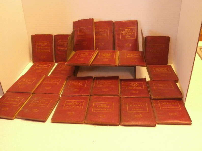 ANTIQUE 1920-1921 LITTLE Leather Library Corporation ANTIQUARIAN ...