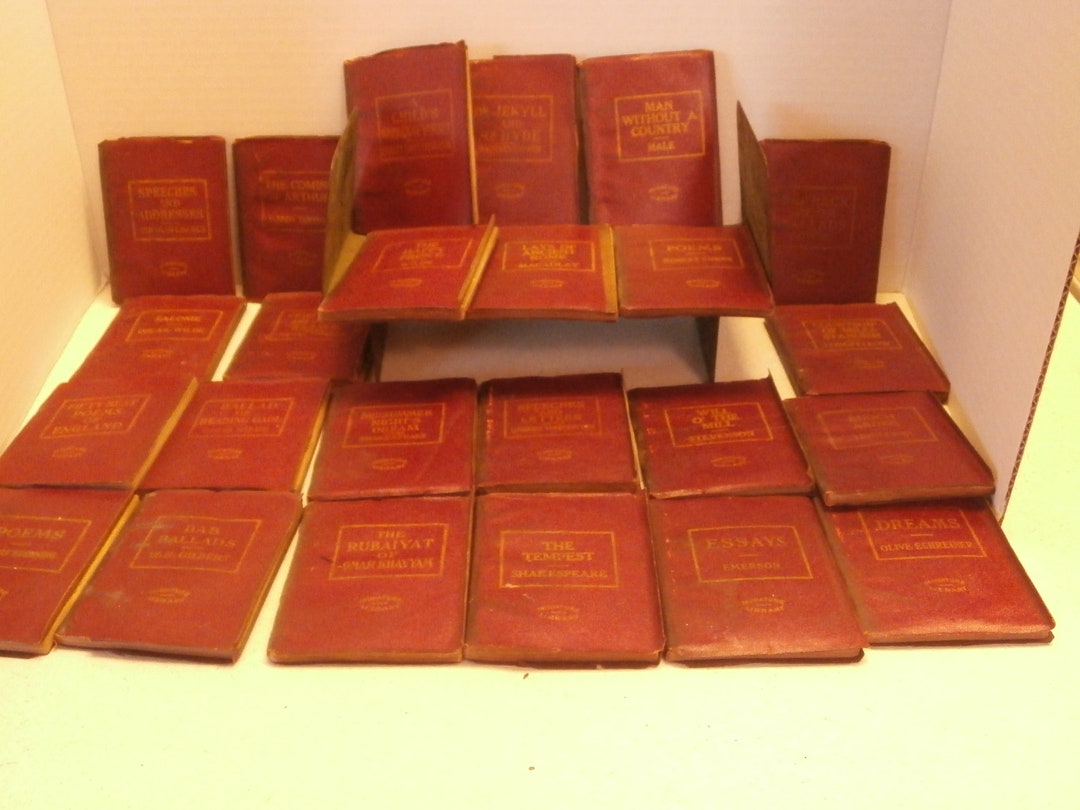 ANTIQUE 1920-1921 LITTLE Leather Library Corporation ANTIQUARIAN ...