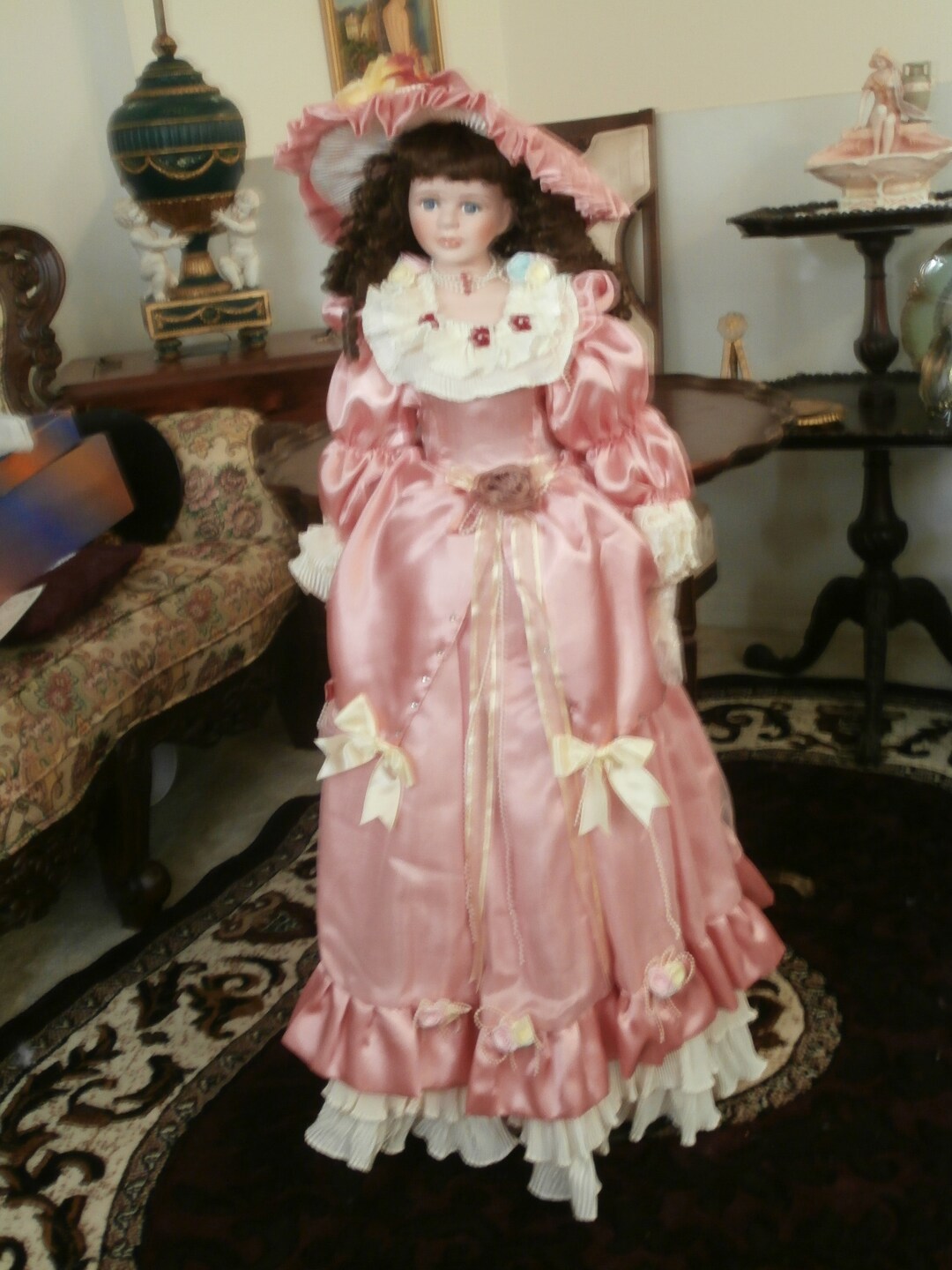 VINTAGE GENUINE Porcelain Doll Large 42 Inches New at MASTER Piece Life ...