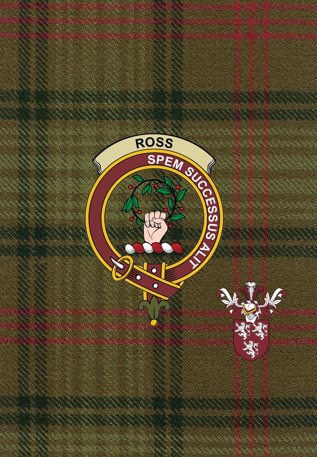 Scottish Family Tartan and Clan Badge. - Etsy