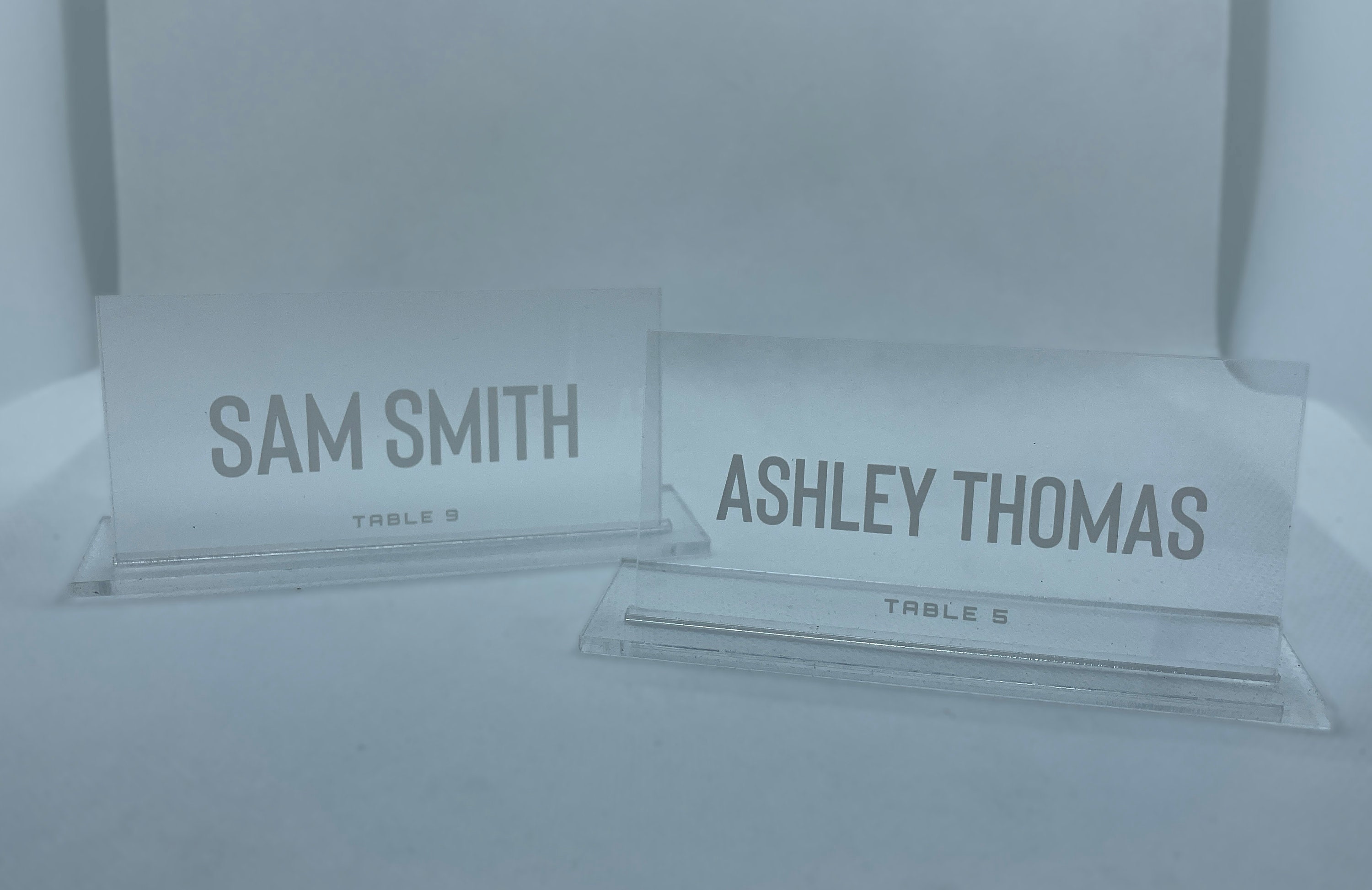 Acrylic Name Plates, Modern Calligraphy Name Card, Laser Cut, Lucite ...