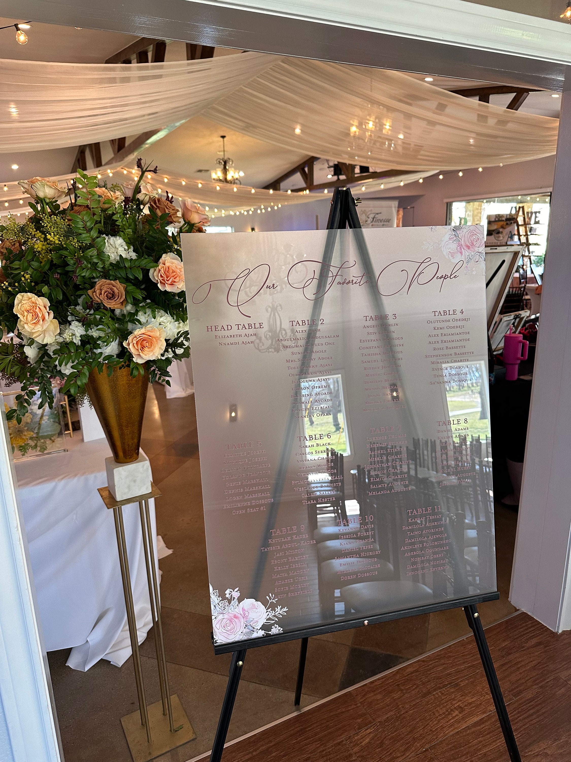 Elegant Wedding Day Welcome Acrylic Sign X Large. 24x36 Acrylic Printed ...