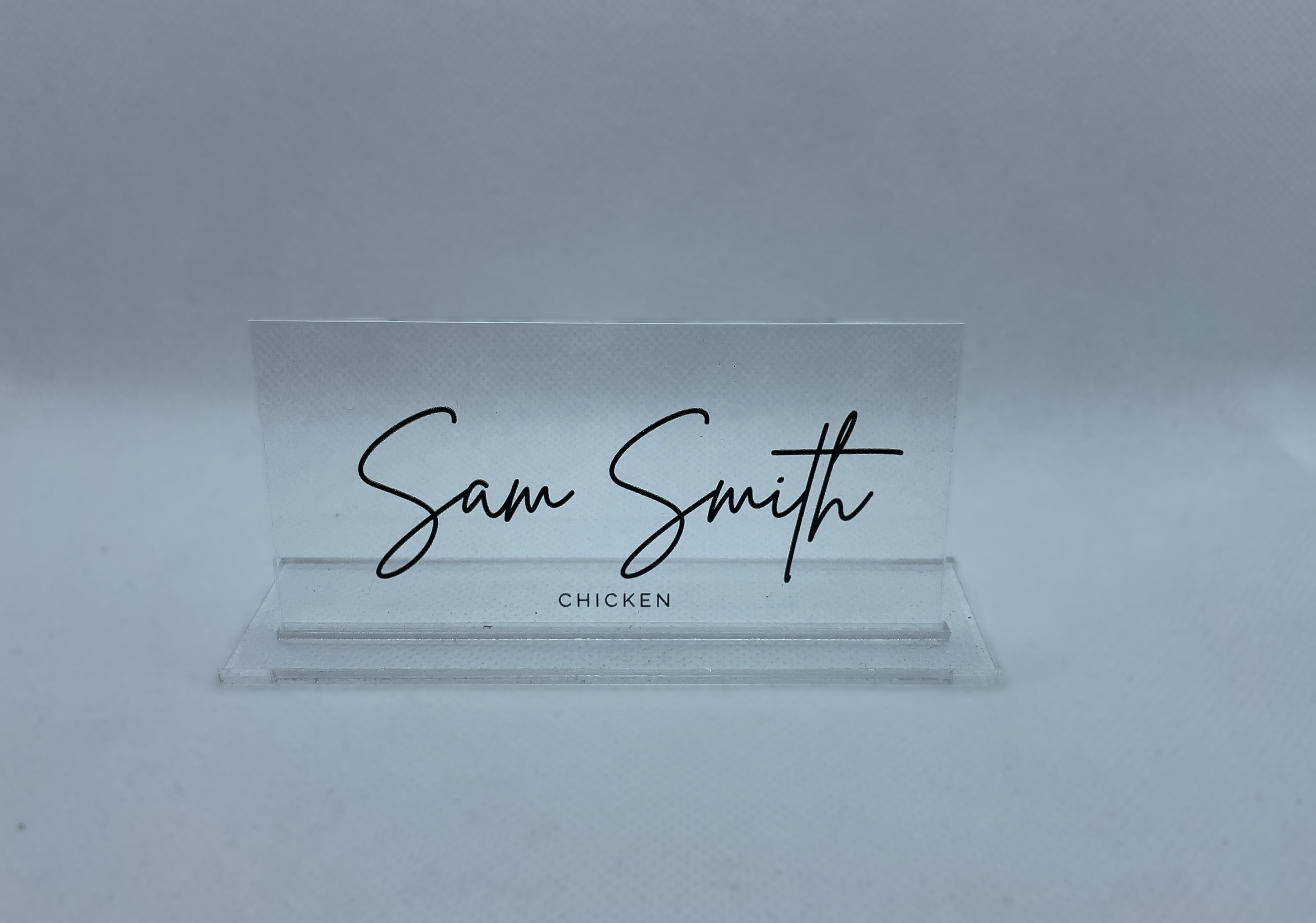 Acrylic Name Plates, Modern Calligraphy Name Card, Laser Cut, Lucite ...