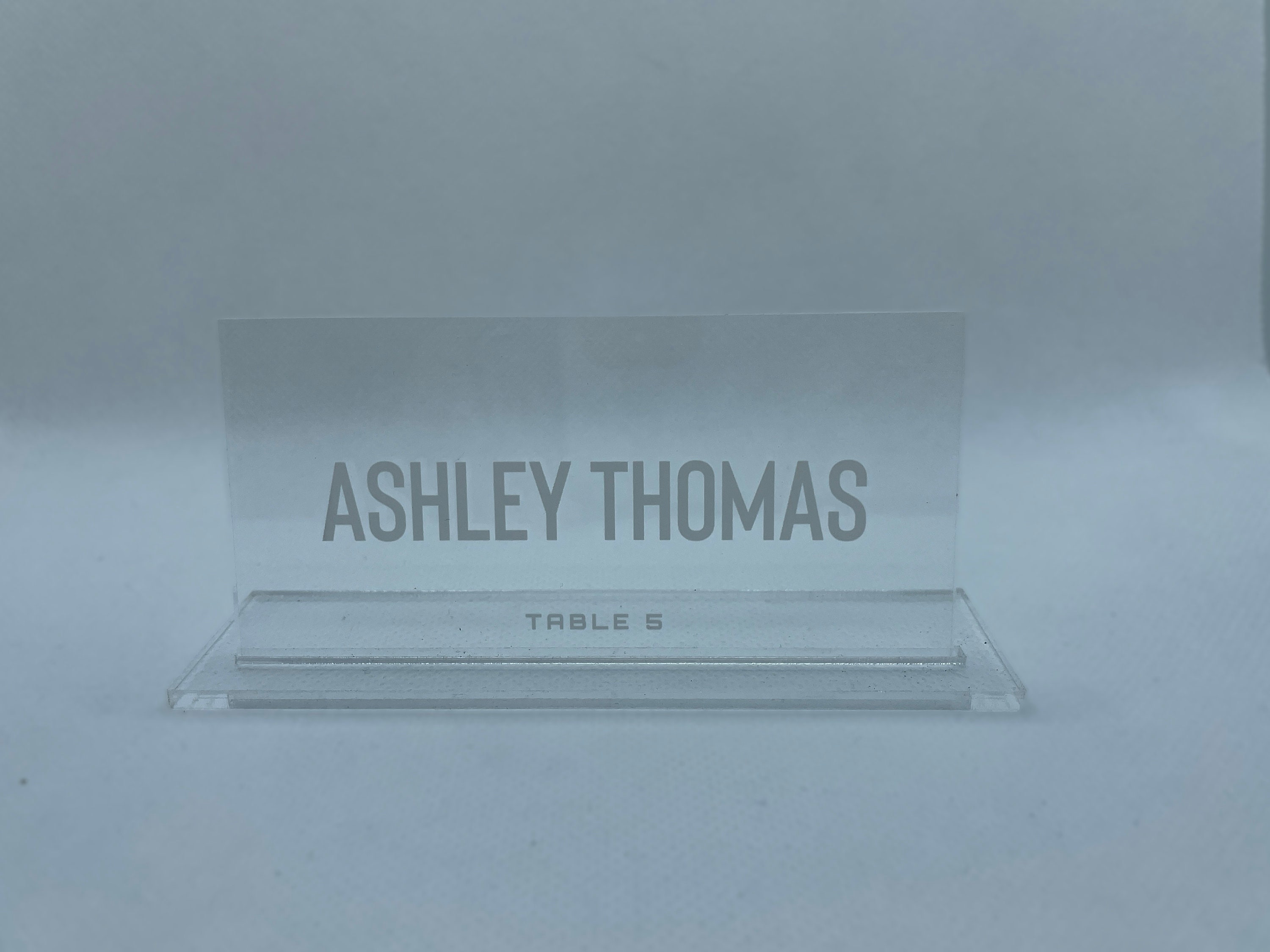 Acrylic Name Plates, Modern Calligraphy Name Card, Laser Cut, Lucite ...