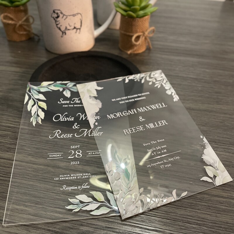 Clear Wedding Invitation - Etsy