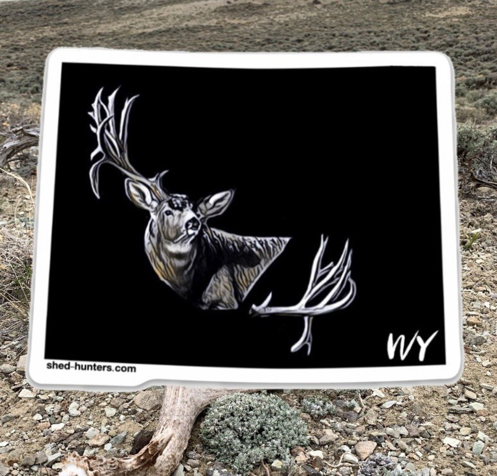 Wyoming Shed Hunter Sticker - Etsy