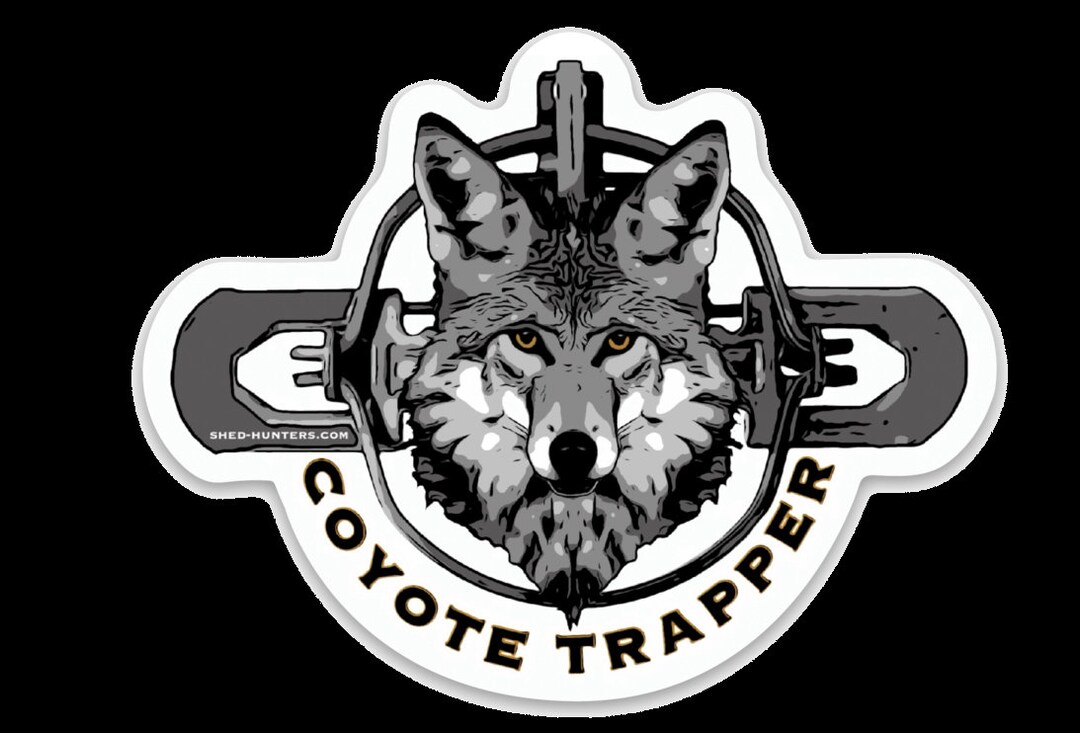 Coyote Trapper Sticker - Etsy