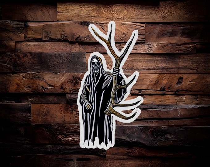 Antler Reaper Sticker - Etsy