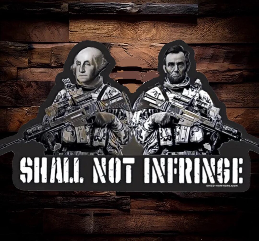 Abe Lincoln George Washington Shall Not Infringe Gun 2A Waterproof ...