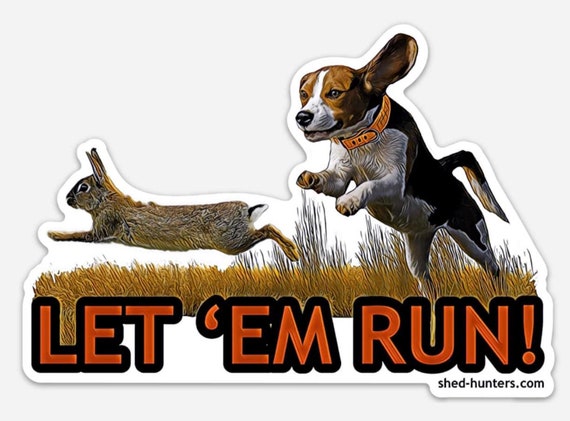 Beagle Chasing Rabbit Painting