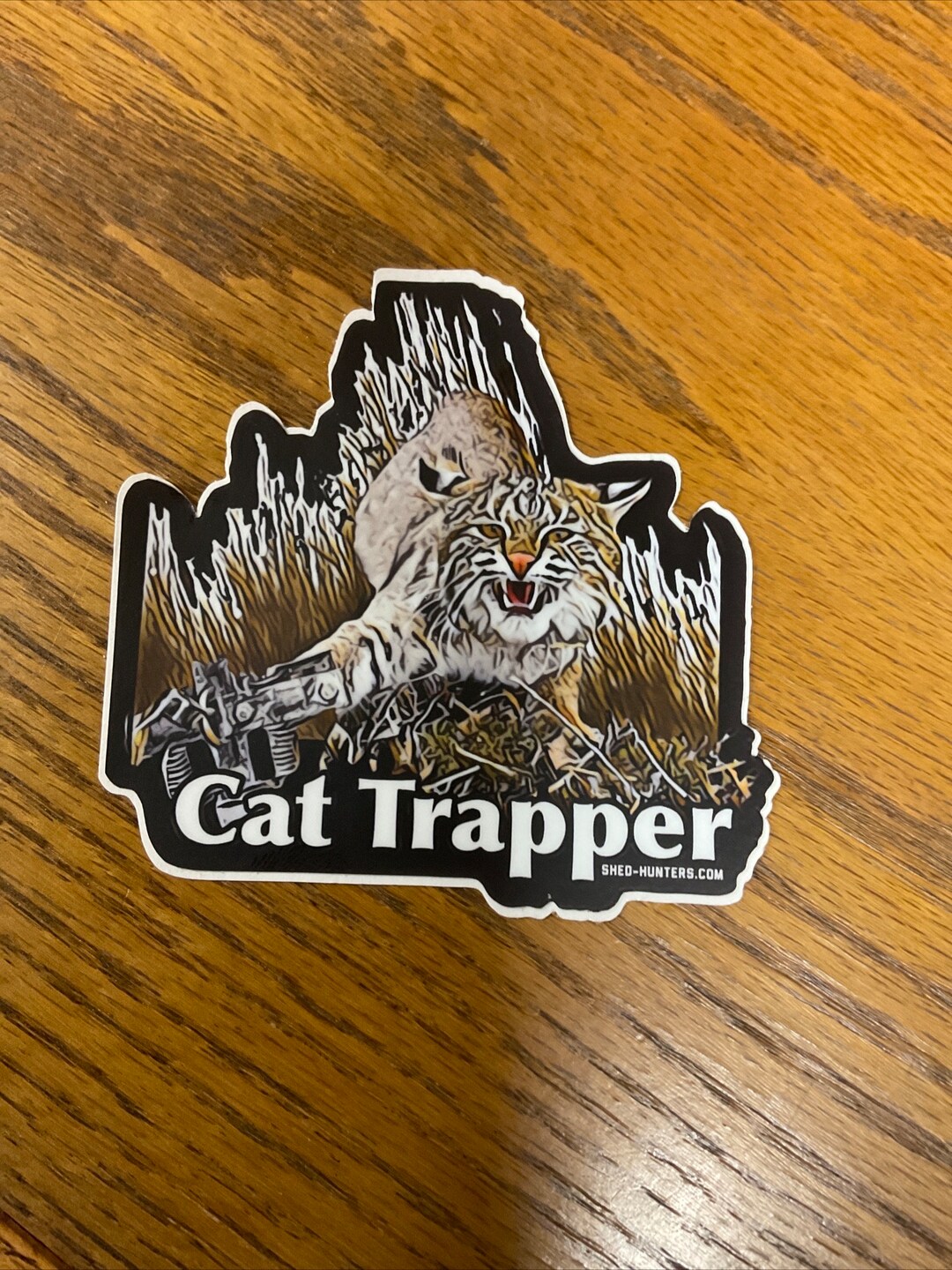 Bobcat Trapping Sticker - Etsy