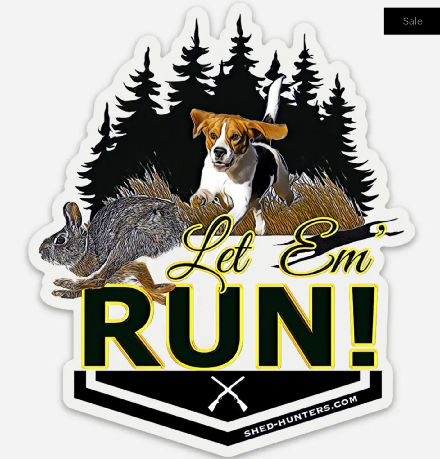 Rabbit Hunting Beagle Hunter Sticker - Etsy