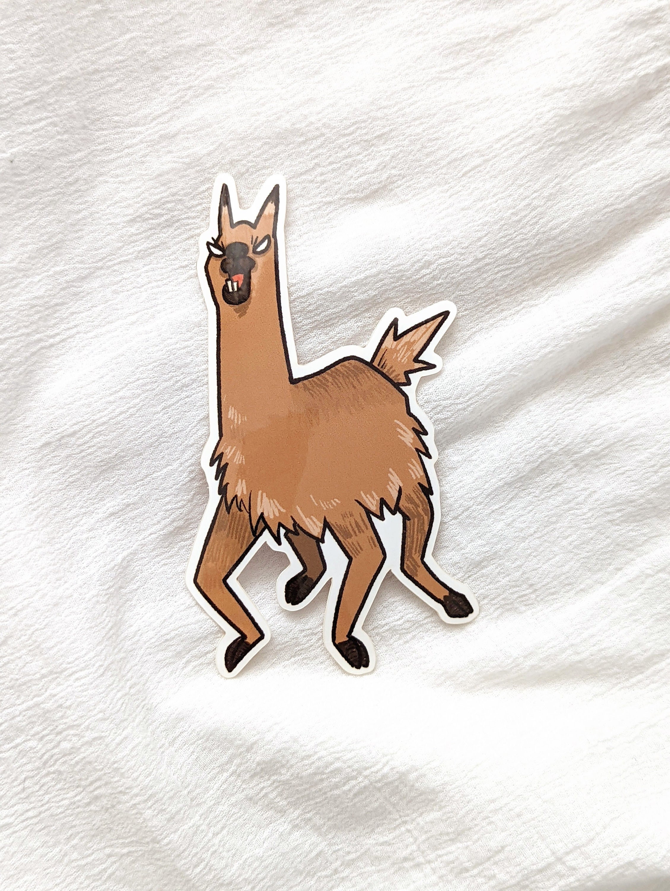 Angry Llama Vinyl Sticker Large 2.4 X 4 - Etsy Australia
