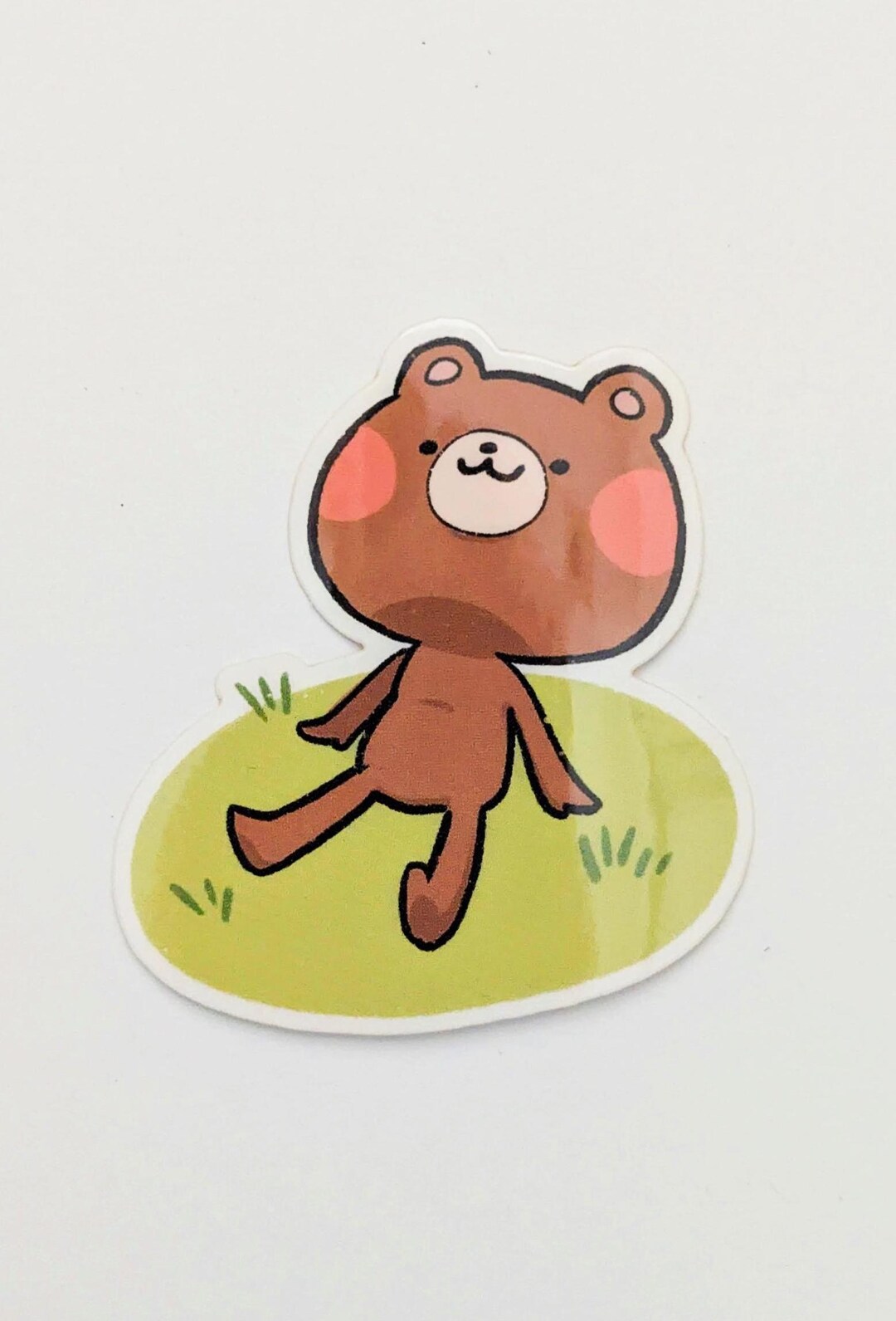 Chill Vibes Relaxing Bear Clear Vinyl Sticker | 2.3" X 2.5" | Journal ...