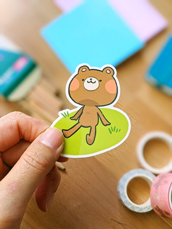 Chill Vibes Relaxing Bear Clear Vinyl Sticker 2.3 X - Etsy