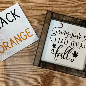 Mini Fall Wooden Sign Fall Wood Sign Home Decor Fall Pumpkin - Etsy
