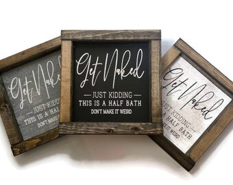 Half Bath Sign - Etsy