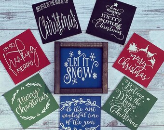 Mini Christmas Signs | Etsy