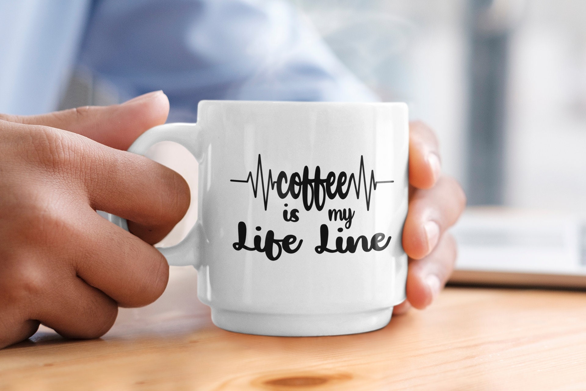 Coffee is My Life Line Svg Png Eps Jpg Design Files Caffeine - Etsy