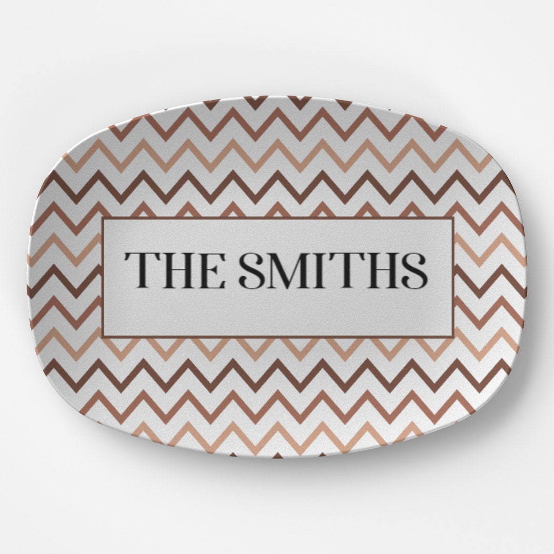Zigzag Themed Kitchen Platter, Personalized Plating Gifts, Housewarming ...