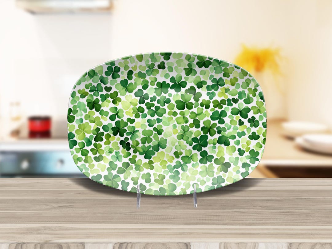 Shamrock Platter: St. Patrick's Day Clover Decor - Etsy