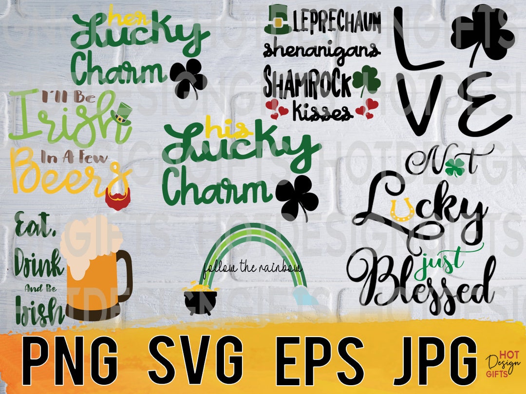 Saint Patricks Day Bundle Pack Svg Png Eps Jpg Design Files, Paddy Day ...