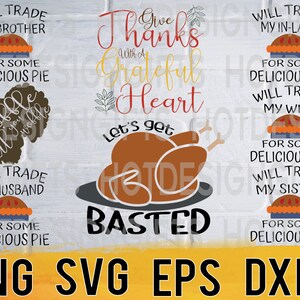 Thanksgiving Bundle Pack 8 Designs Affordable Cheap Package - Etsy