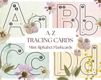 A–Z Finger Tracing Flashcards | Montessori Alphabet Cards for Early ...