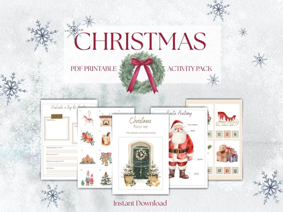 CHRISTMAS Activity Pack | Morning Basket | Homeschool Worksheet Bundle ...