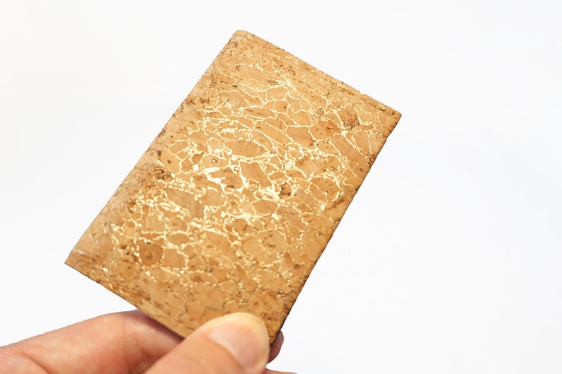 Cork "gold Vein" Minimalist Wallet / Card Holder - Etsy