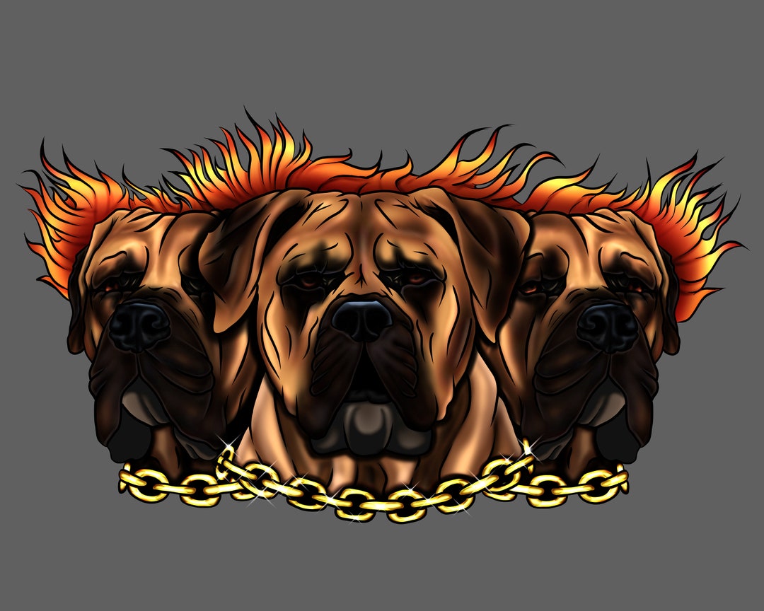 Cerberus Dog Digital Art Print - Instant Download Wall Decor - Etsy