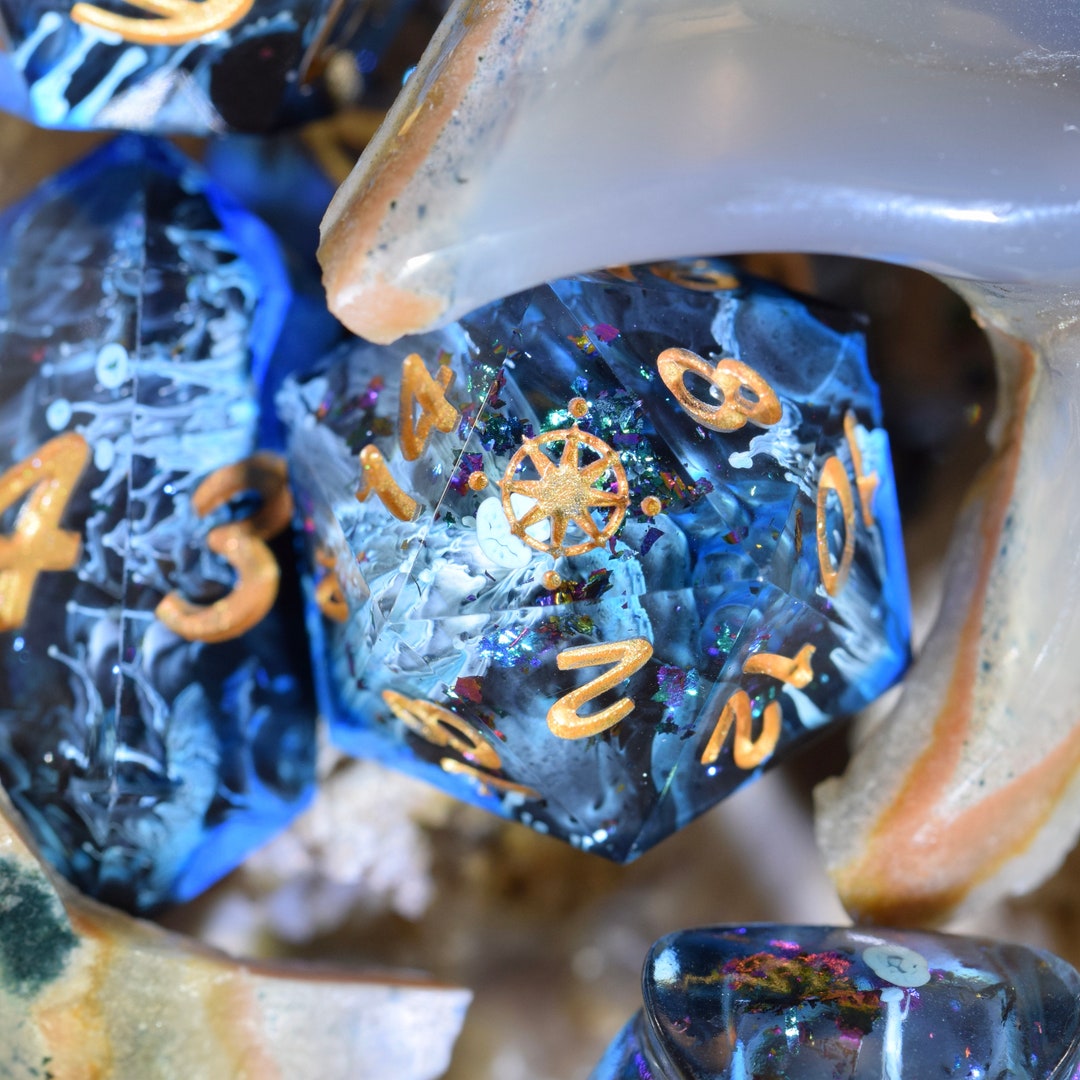 Depth Charge 9-piece Resin Dice Set - Etsy