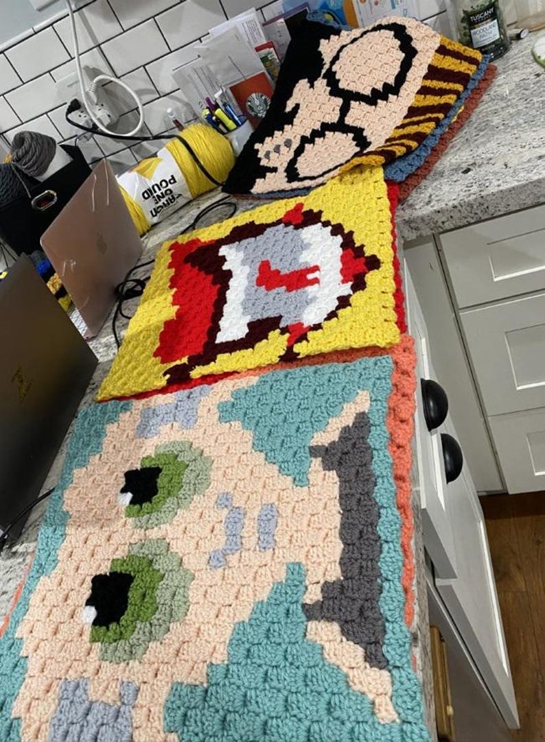 HP C2C Afghan Pattern - Etsy