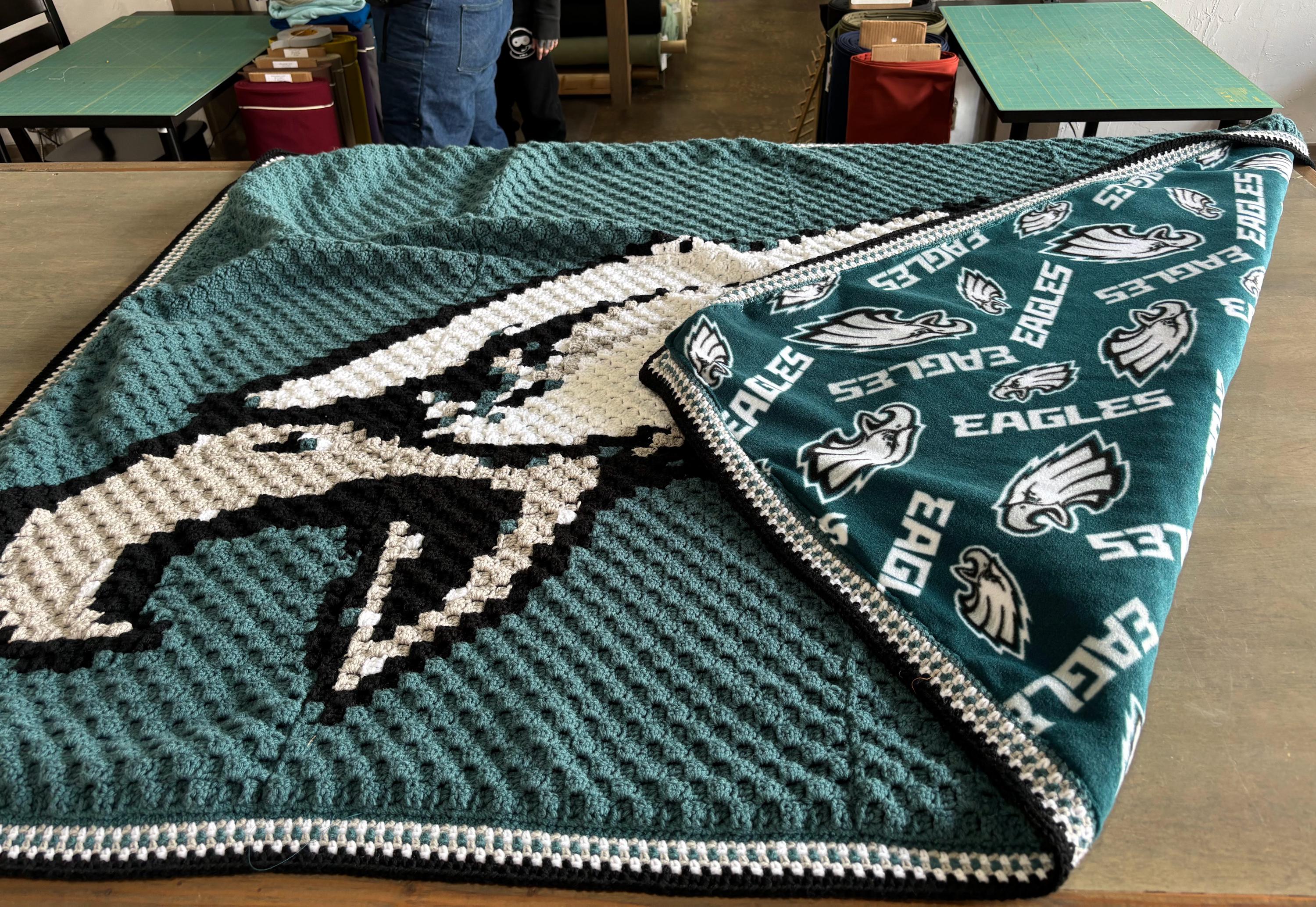 NFL Eagles C2C Crochet Afghan Pattern - Etsy