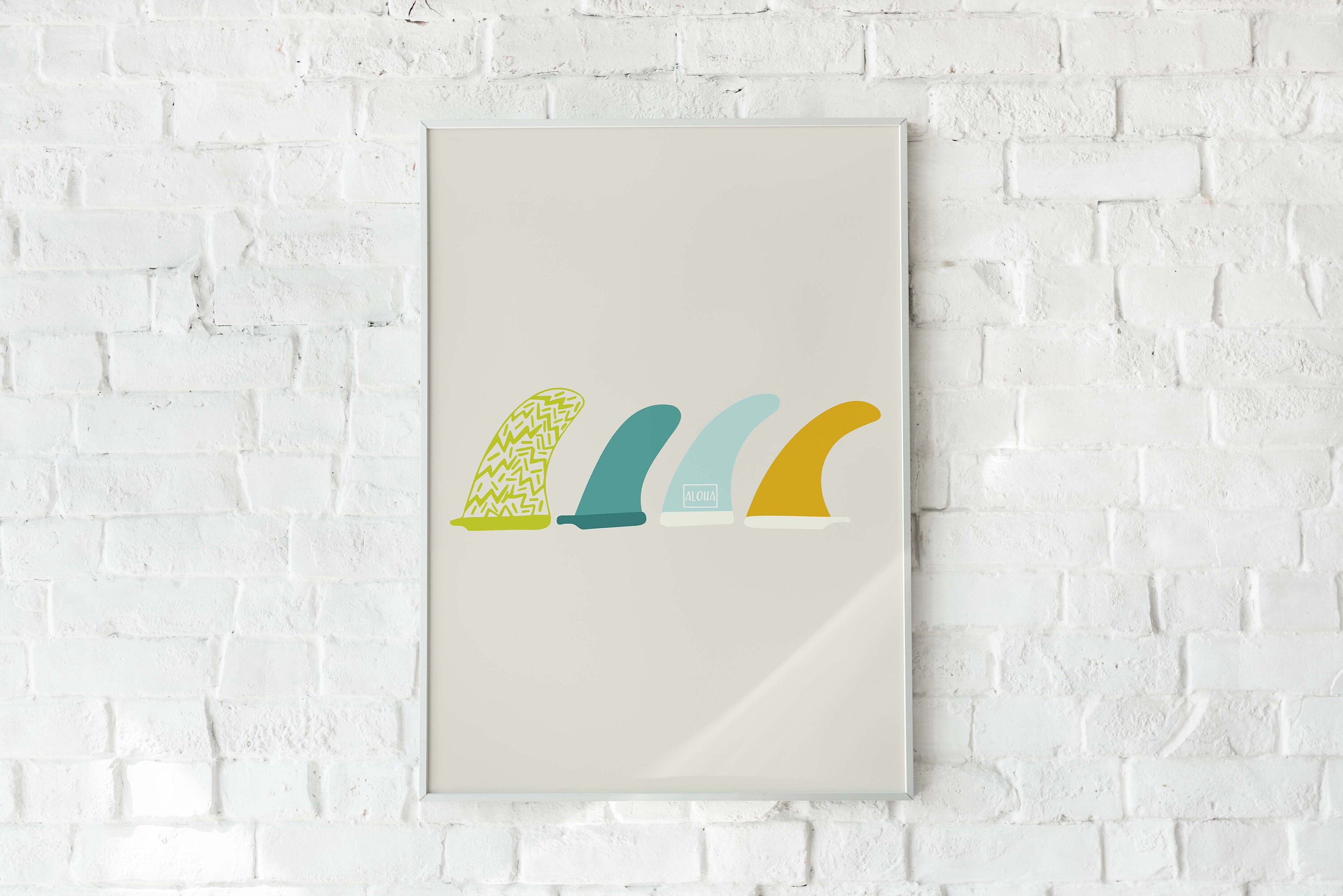 Set of 2 SURF POSTERS Surf Fins I Surf's up I Surfing I Room Decor I ...