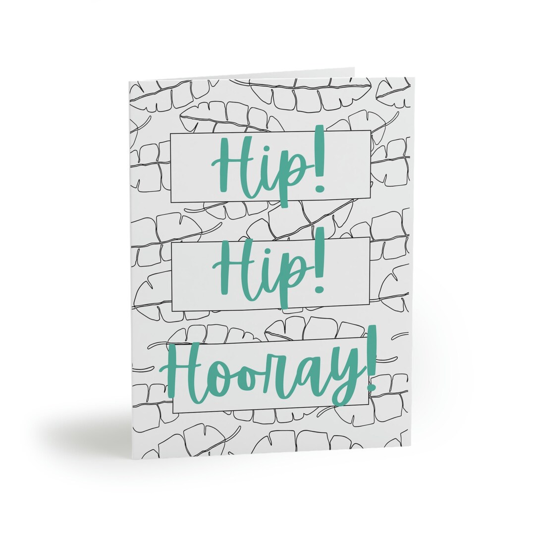 Hip Hip Hooray 8 Note Card Set, 8 Celebration Note Cards W ...