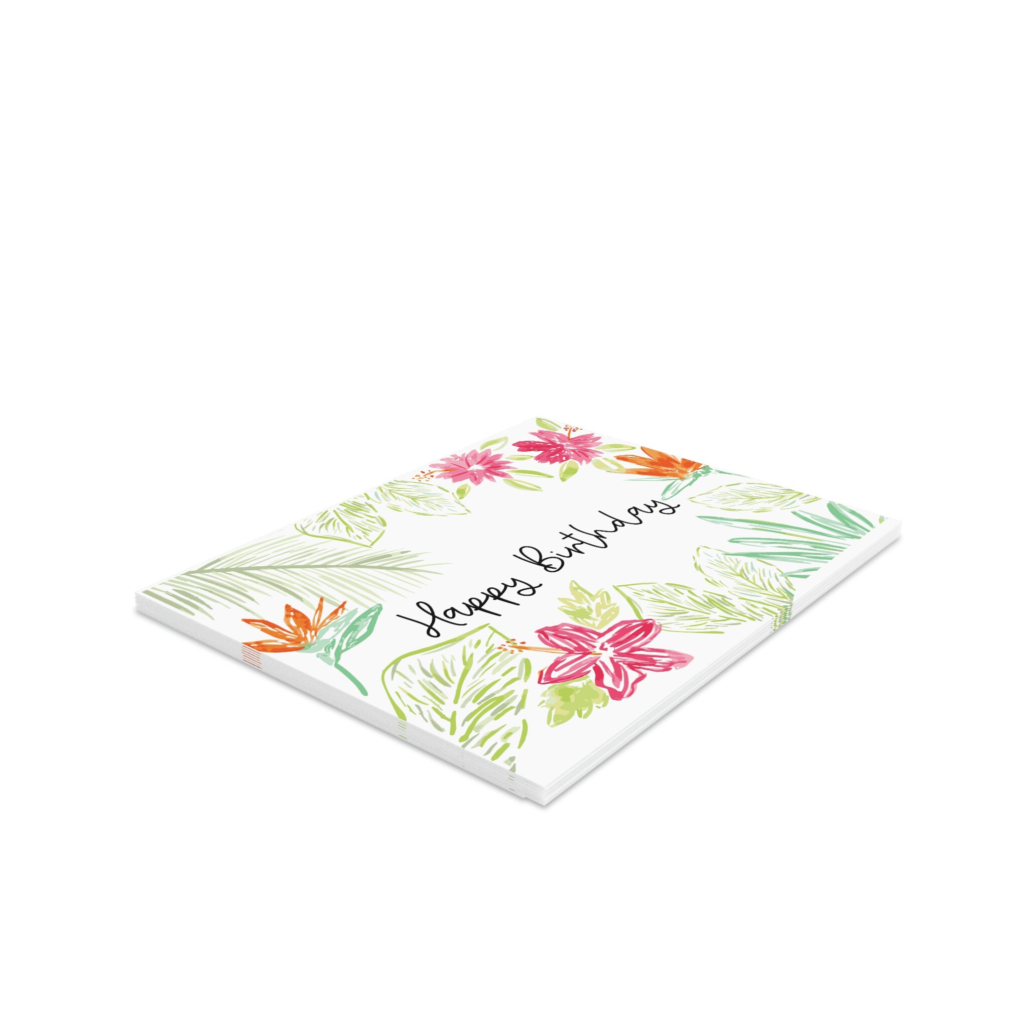 Happy Birthday Floral Bouquet 8 Note Card Set Set of 8 Note - Etsy